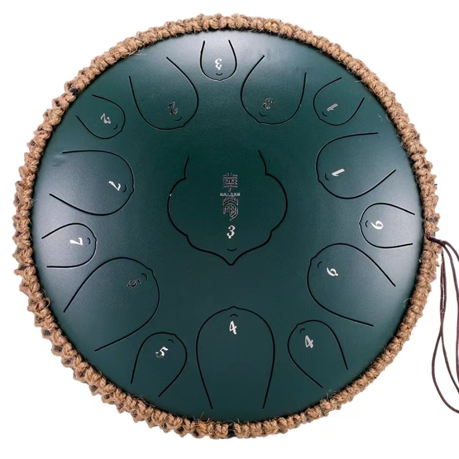 Genuine Hluru Steel Tongue Drum 14 Inch 15 Tones D Key Ethereal Drum ...