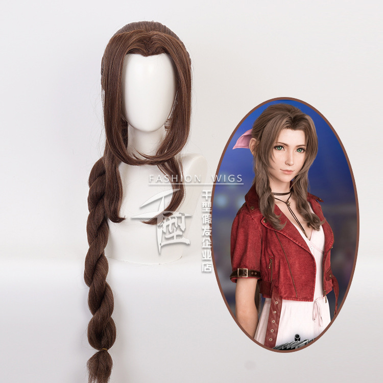 MUGE Final Fantasy VII Remake Aerith Gainsborough Cos Wig Long Brown ...