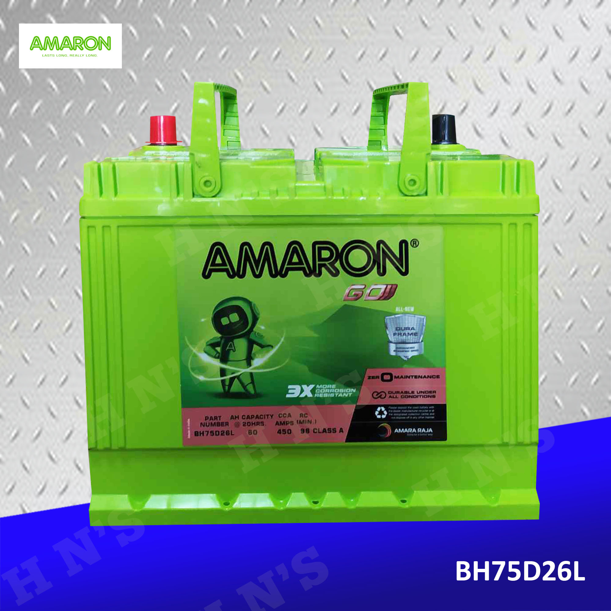 Amaron Go BH75D26L ( 2SMF ) Maintenance Free Car Battery 17 months warranty | Lazada PH