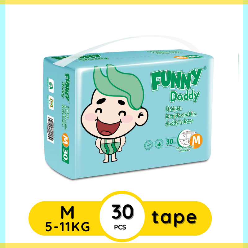 Baby Dry Taped Diaper Medium Diaper Pants Magic Tape M Disposable ...