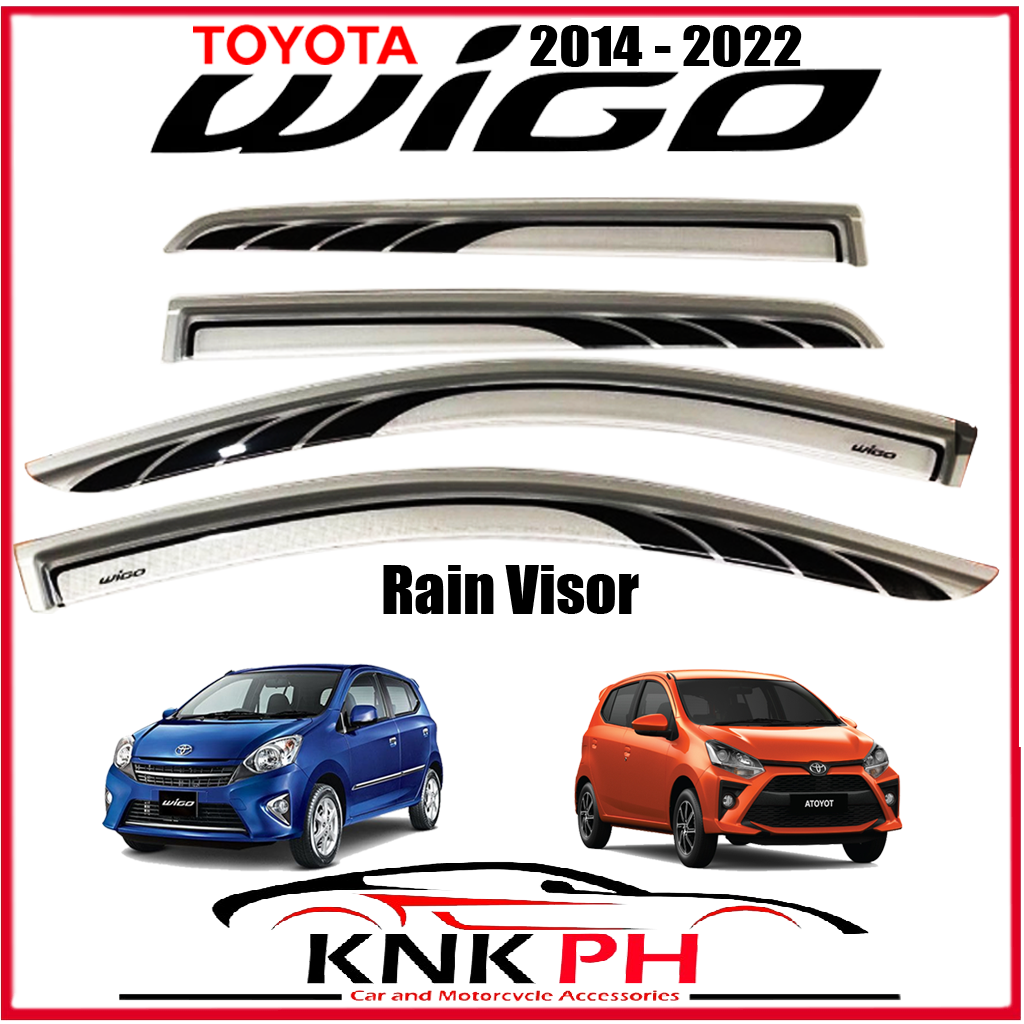 Toyota Wigo 2014-2022 Gen1 Gen2 Gen3 Rain Sun Visor AeroMax Titanium ...