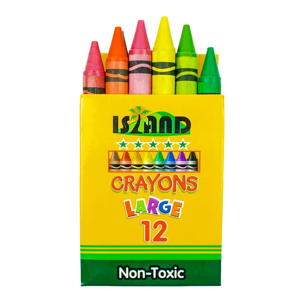 8 / 12 / 16-Color Jumbo Non-Toxic Island Crayons Arts & Crafts School ...