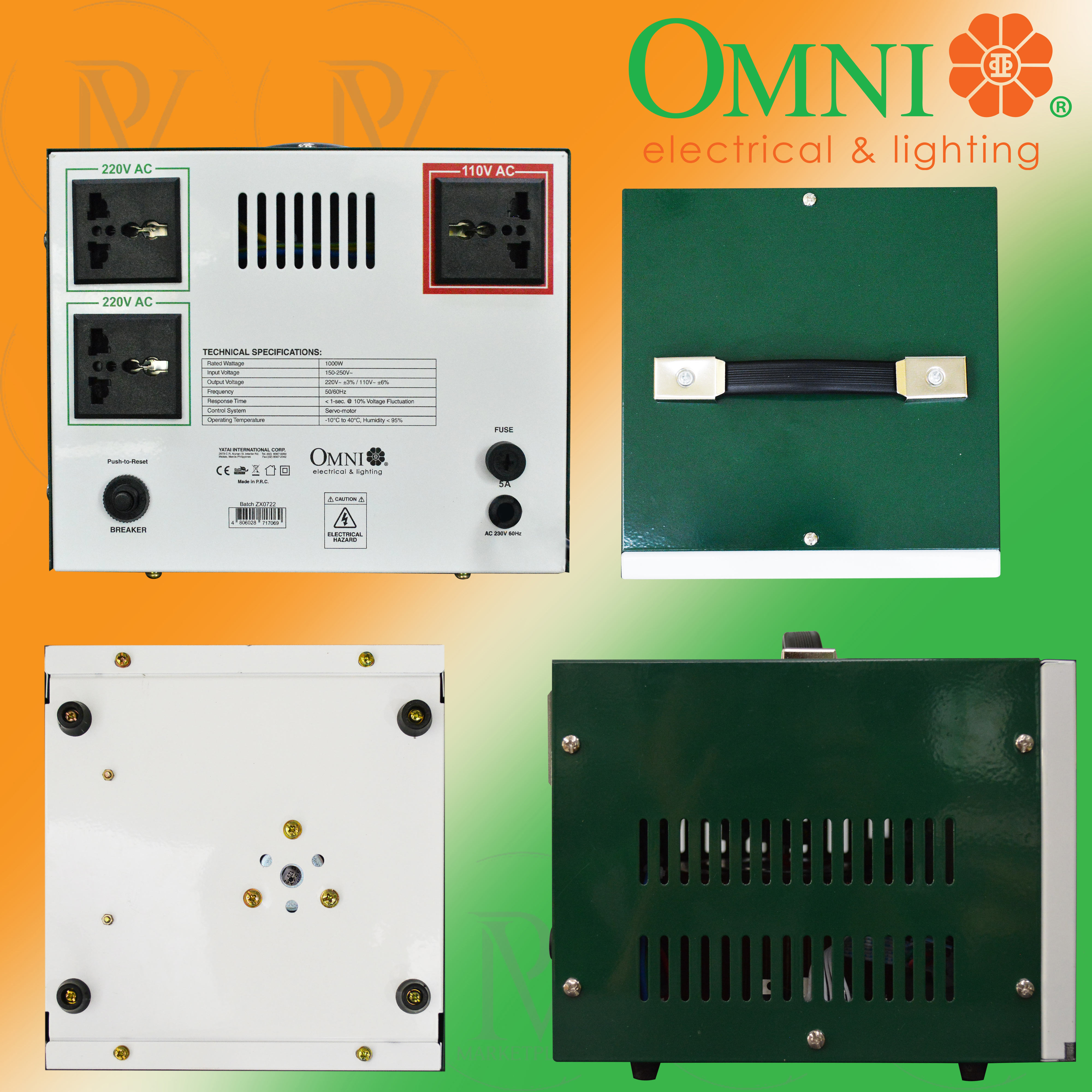 OMNI AVR AUTOMATIC VOLTAGE REGULATOR 2022 Model AVR-500s AVR-1000s AVR ...