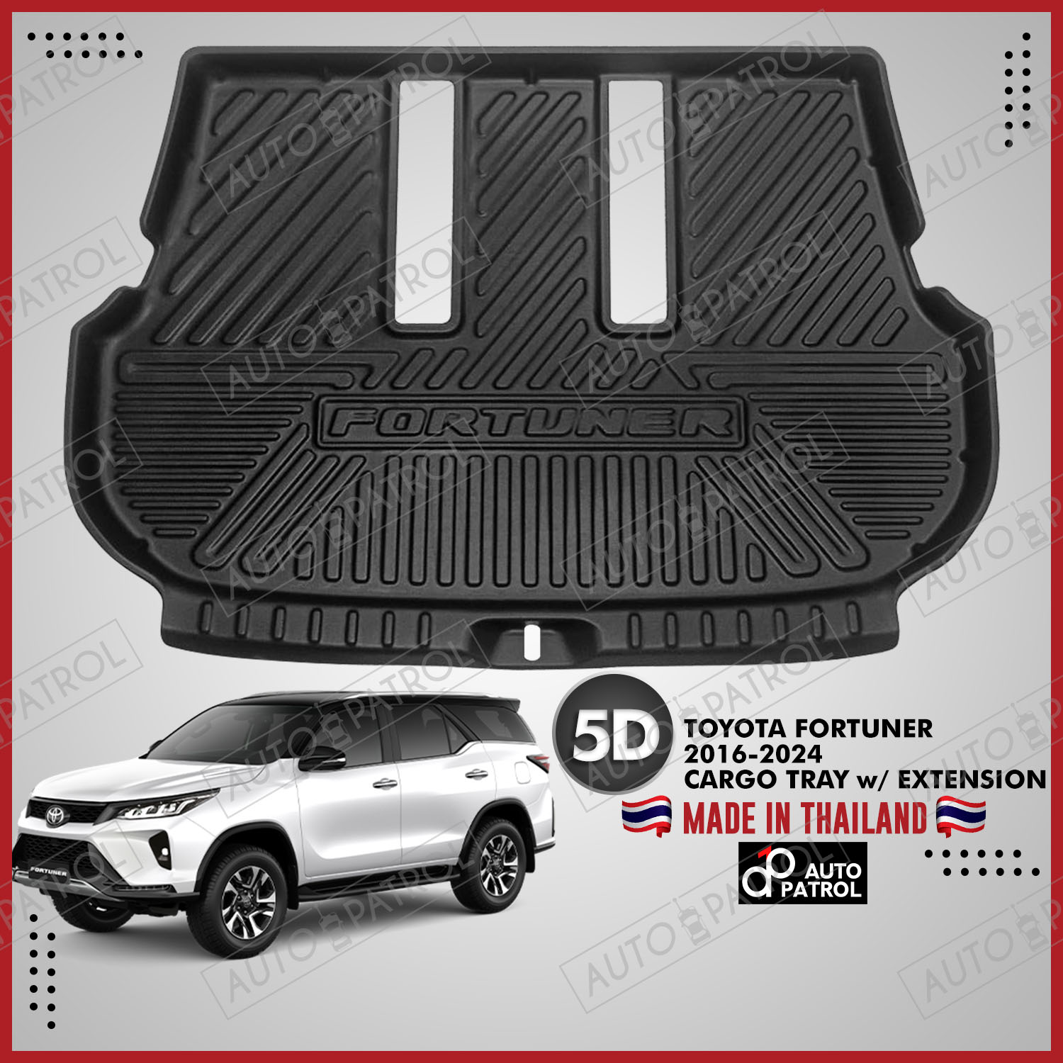 Toyota FORTUNER 2016-2024 5D Rear Trunk Tray or Cargo Tray w/ Extension ...