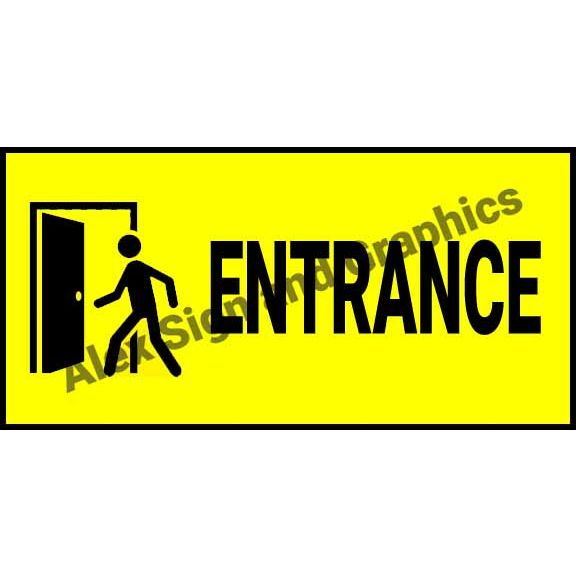 Entrance with Human Stick PVC Signage - 3.75 x 7.5 inches | Lazada PH