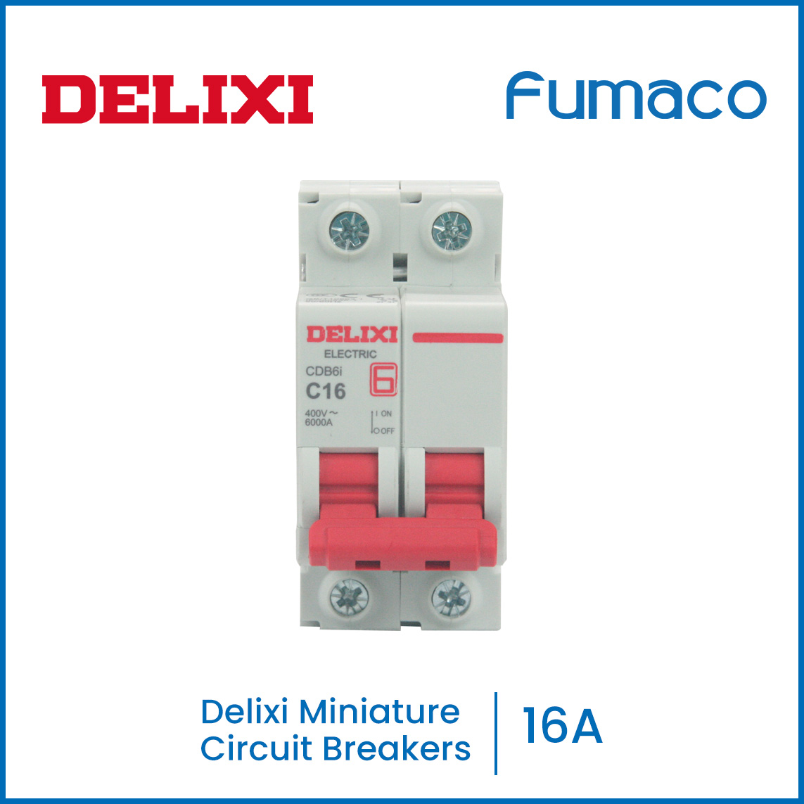 Delixi Miniature Circuit Breaker - 16A / 20A / 25A / 32A / 40A / 50A / 63A / 80A / 125A / 2 ...