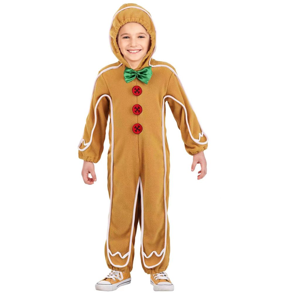 New Christmas Gingerbread Man Kids Costume Cosplay Bodysuit Stage ...