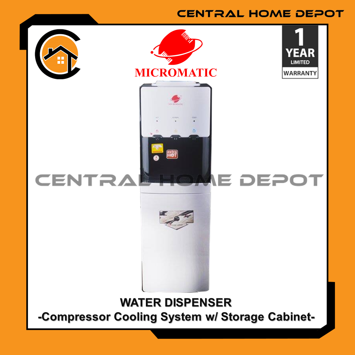 Micromatic Hot and Cold Water Dispenser with Compressor / MWD-2000 ...
