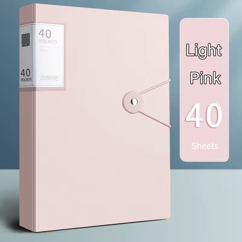 A4 Clear Book Pastel File Folder Transparent Document Organizer Storage ...