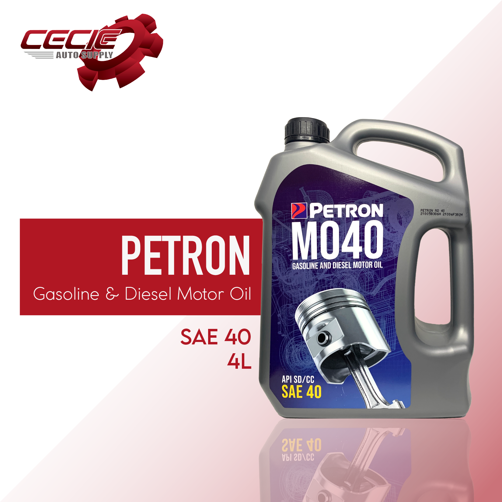 Petron MO40 Gasoline and Diesel Motor Oil SAE-40 (4L) | Lazada PH