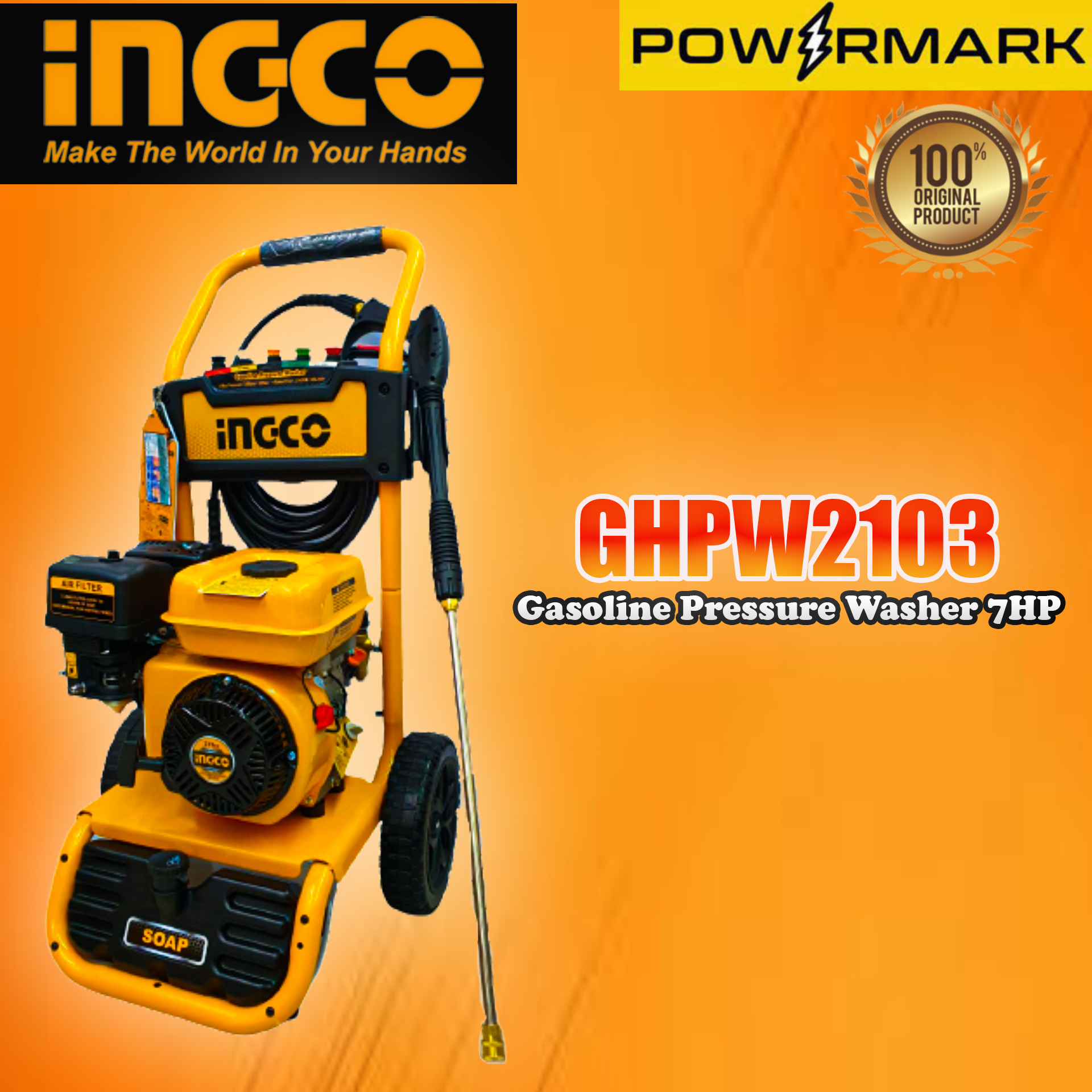 INGCO GHPW2103 Gasoline Pressure Washer 7HP [POWERMARK | IPW] | Lazada PH