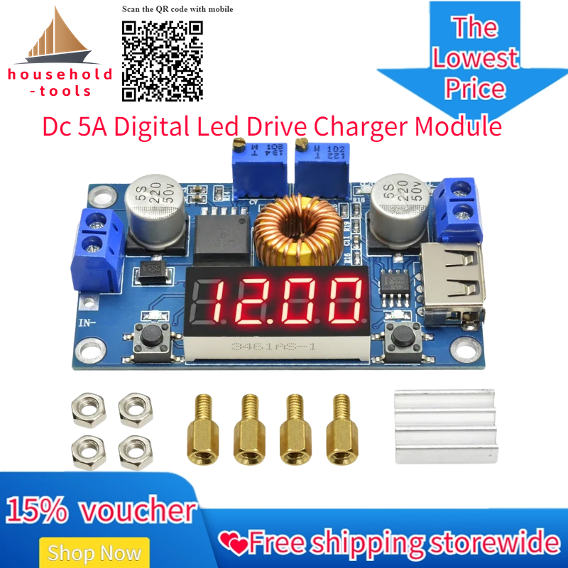 【💕Ready Stock🎉】household-tools Dc-Dc 5A Digital Led Drive Charger ...