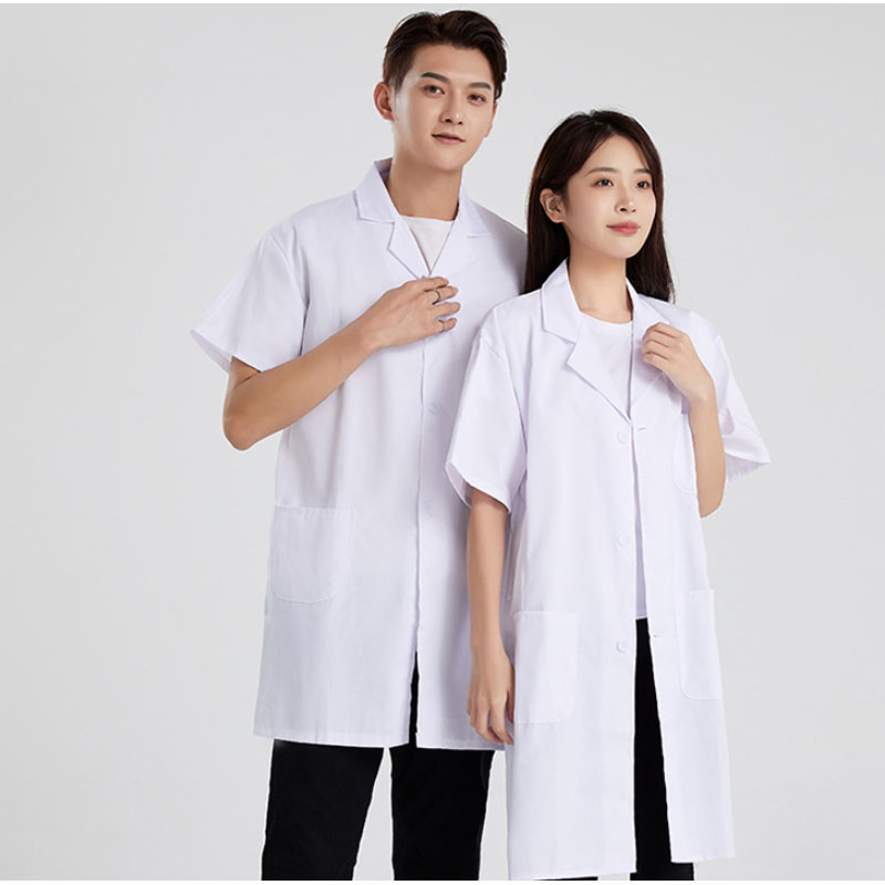High quallity Universal Short Sleeve Lab Gown Doctor Nurse Uniform ...