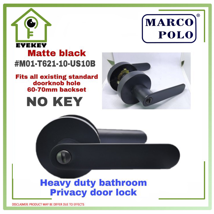 MARCO POLO HEAVY DUTY ENTRANCE LEVER LOCK LOCKSET MATTE BLACK T621 ...