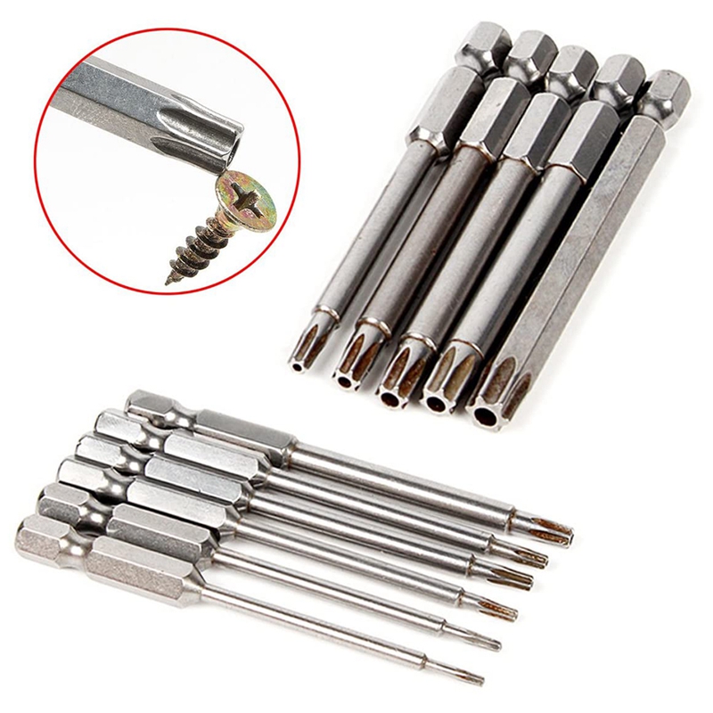 11 Pcs Magnetic T6-T40 Torx Head Screwdriver Bit Set Star 6 Point ...