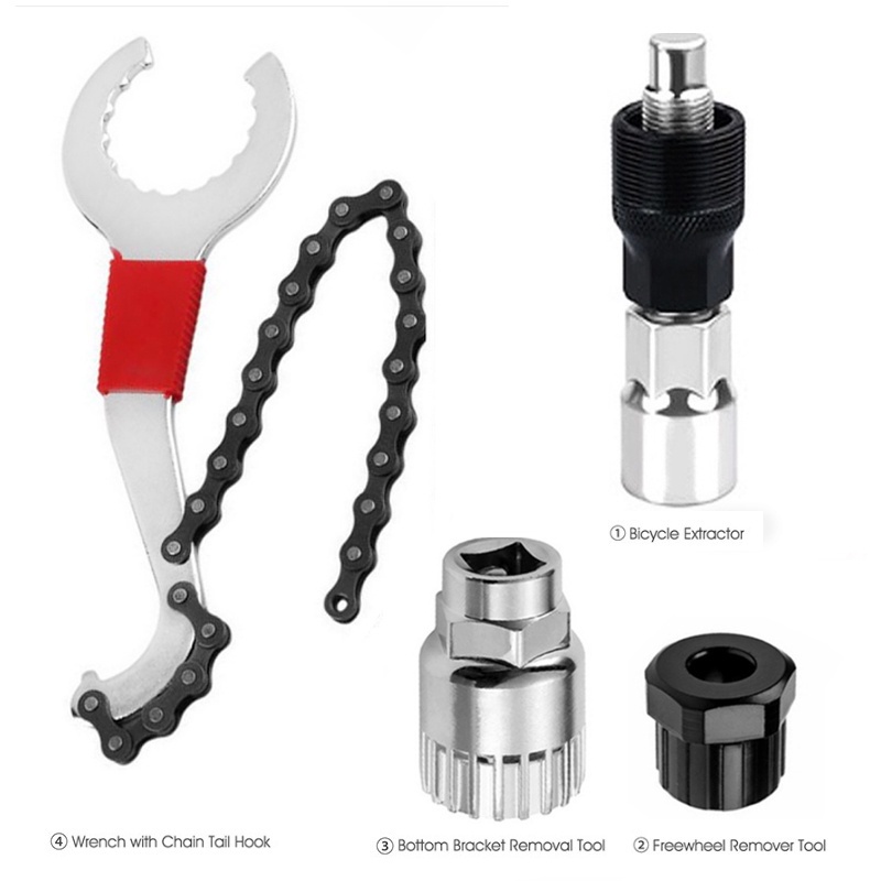 Bike Tool Set Kit for Bottom Bracket Remover Chain Cutter Crank Puller ...