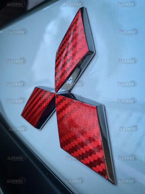 durable Mitsubishi Montero Sport 2016-2021 Front and Rear Logo Sticker ...