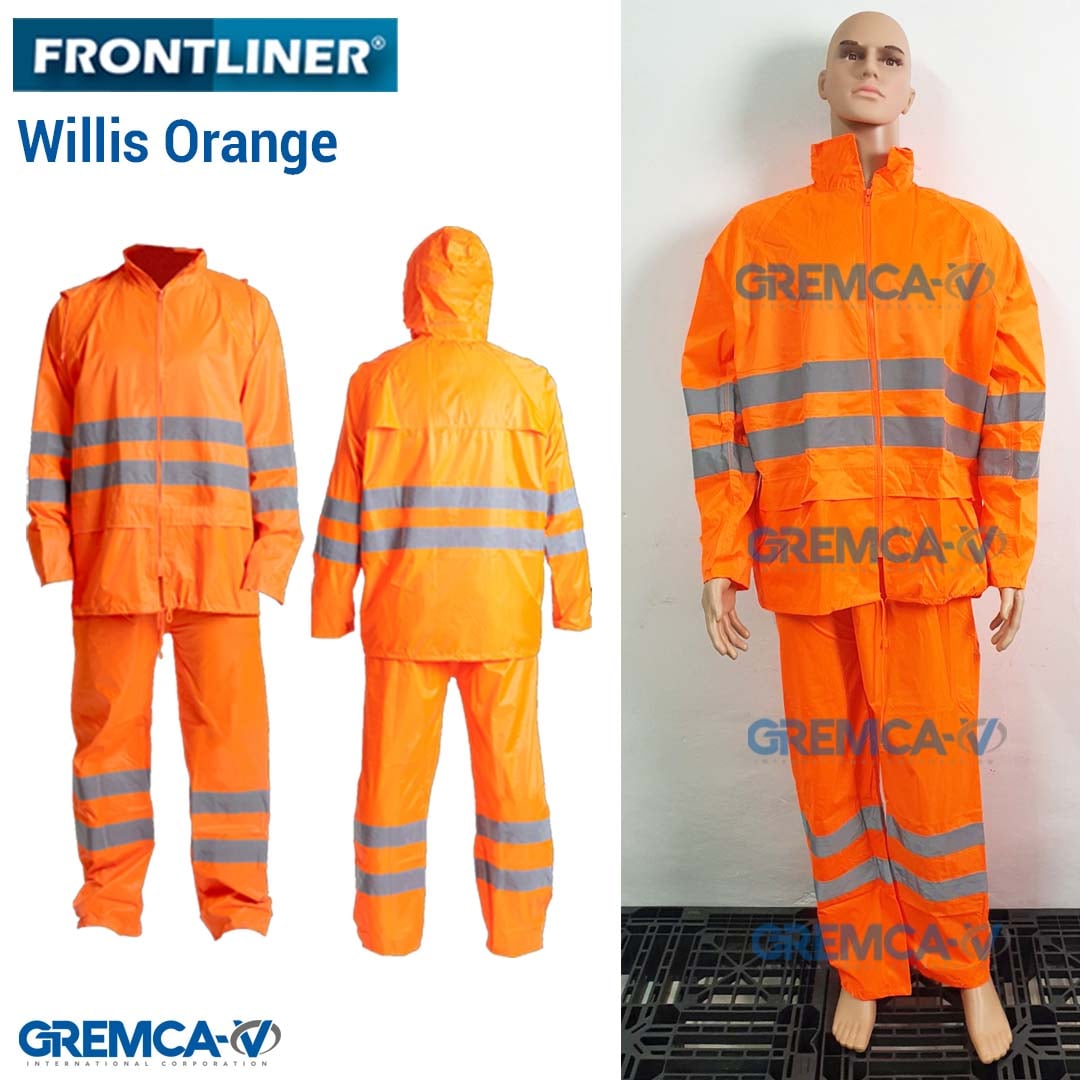 Frontliner - Raincoat Jacket and Pants Set with Hood and Reflector ...