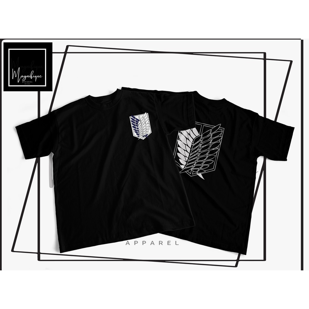 ATTACK ON TITAN - AOT Survey Corps Back to back Anime Inspired Tees ...