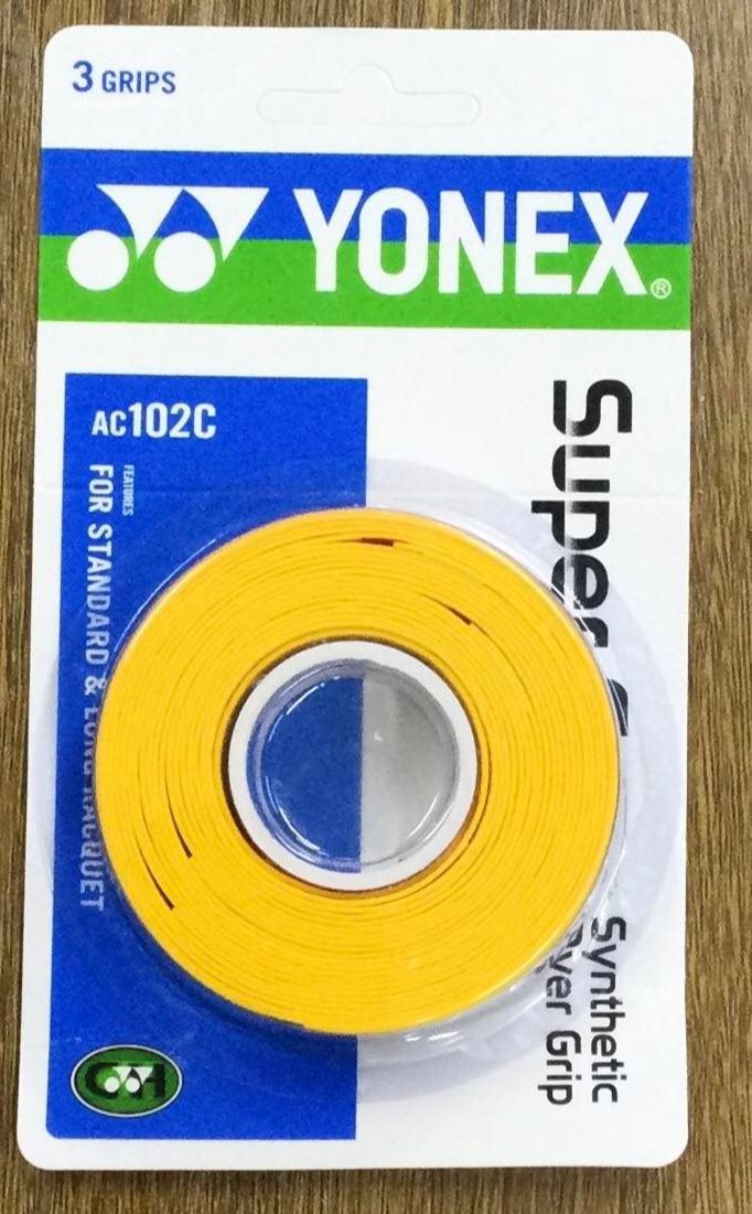 Yonex AC102C SUPER GRAP (3grips) BADMINTON SYNTHETIC OVER GRIP TAPE FIR ...