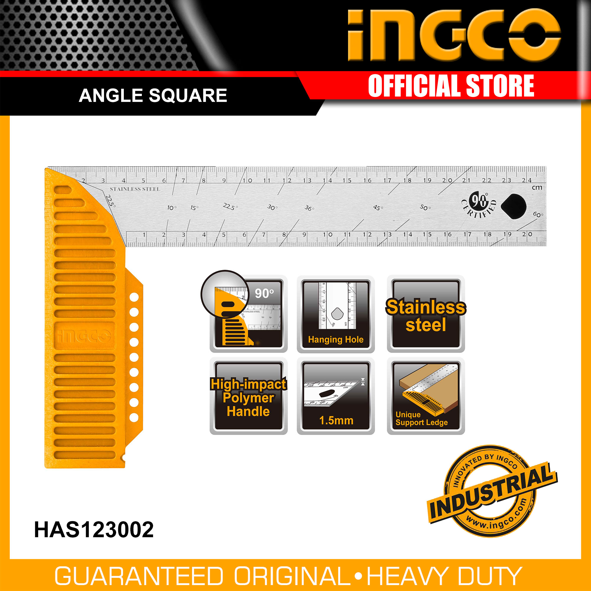 Ingco HAS123002 12" Angle Square IHT | Lazada PH