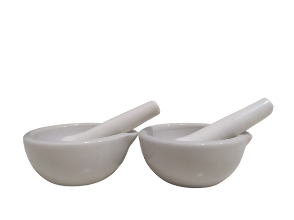 100mm Laboratory Mortar and Pestle Glazed Ceramic Porcelain | Lazada PH