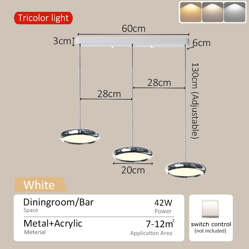 Pendant Light Modern Chandelier Ceiling Light Nordic Hanging Lamp Drop ...