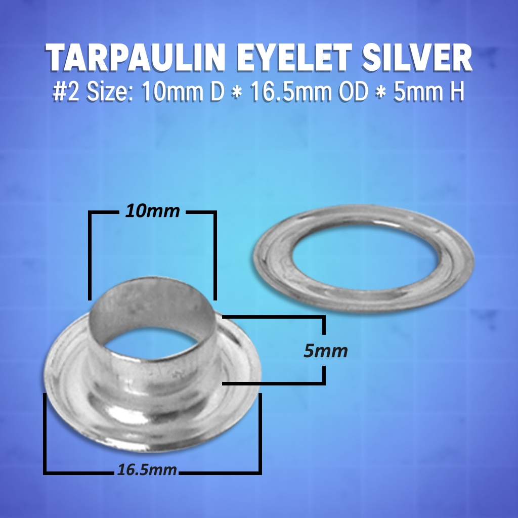 #SILVER EYELET 2 10mm #TARPAULIN EYELET | Lazada PH