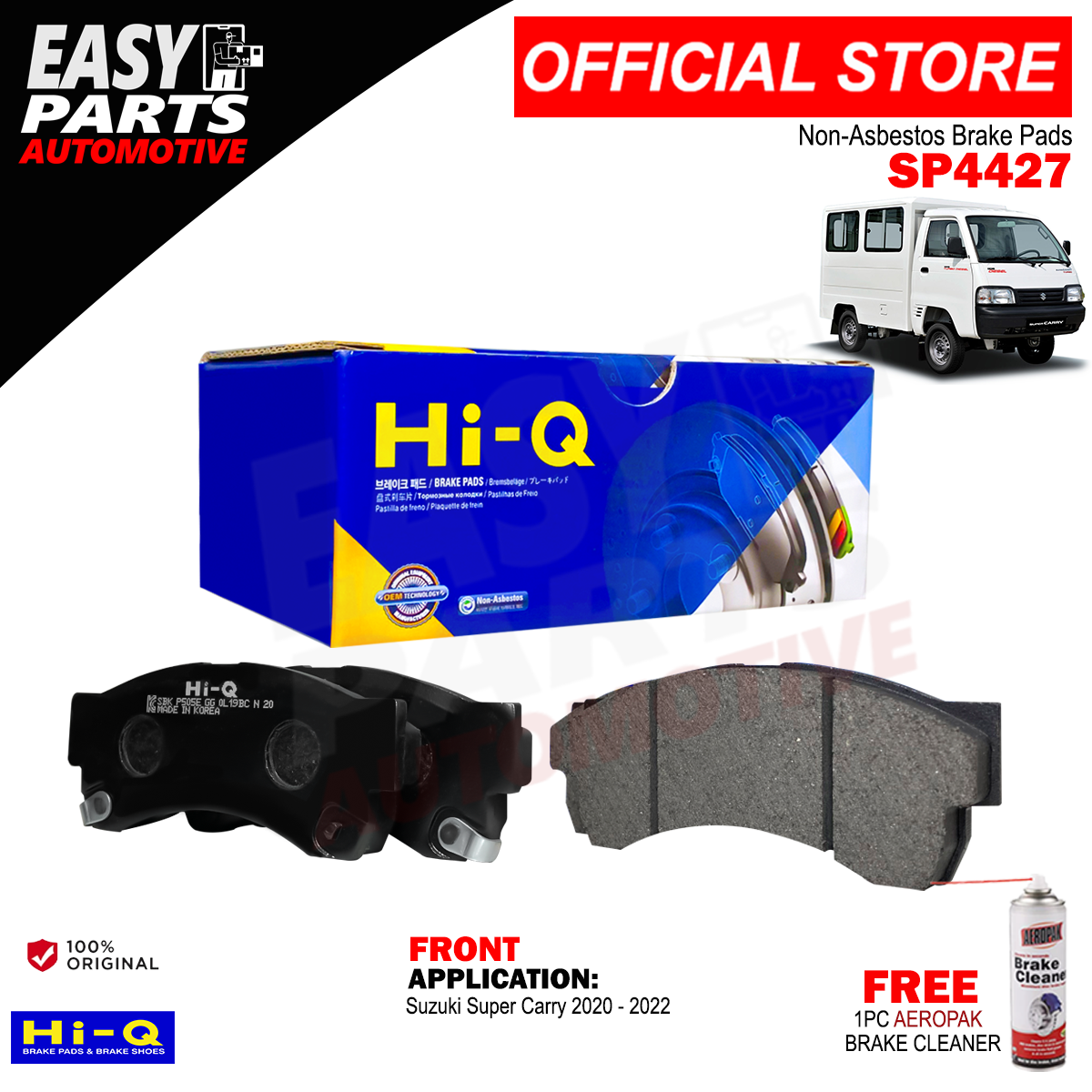 HI-Q Brake Pads SP4427 Suzuki Super Carry 2020 - 2022 Front | Lazada PH