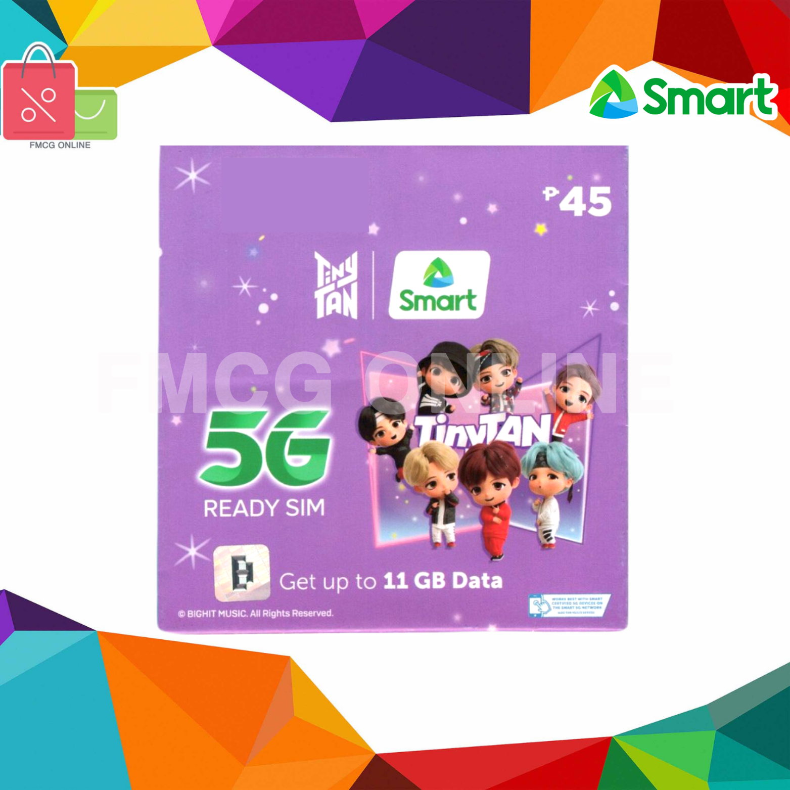 Smart Regular Sim 5G BTS TinyTan Limited Edition | Lazada PH