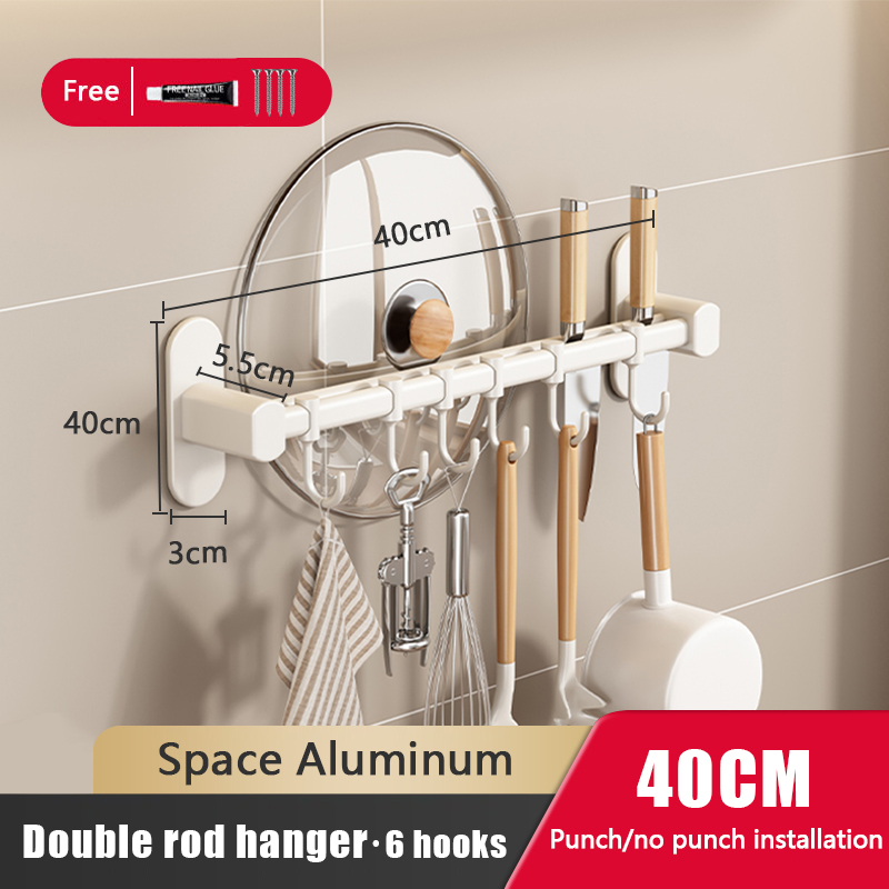 KEVE Wall-Mounted Kitchen Organizer Hanging Knife Holder Rail ...