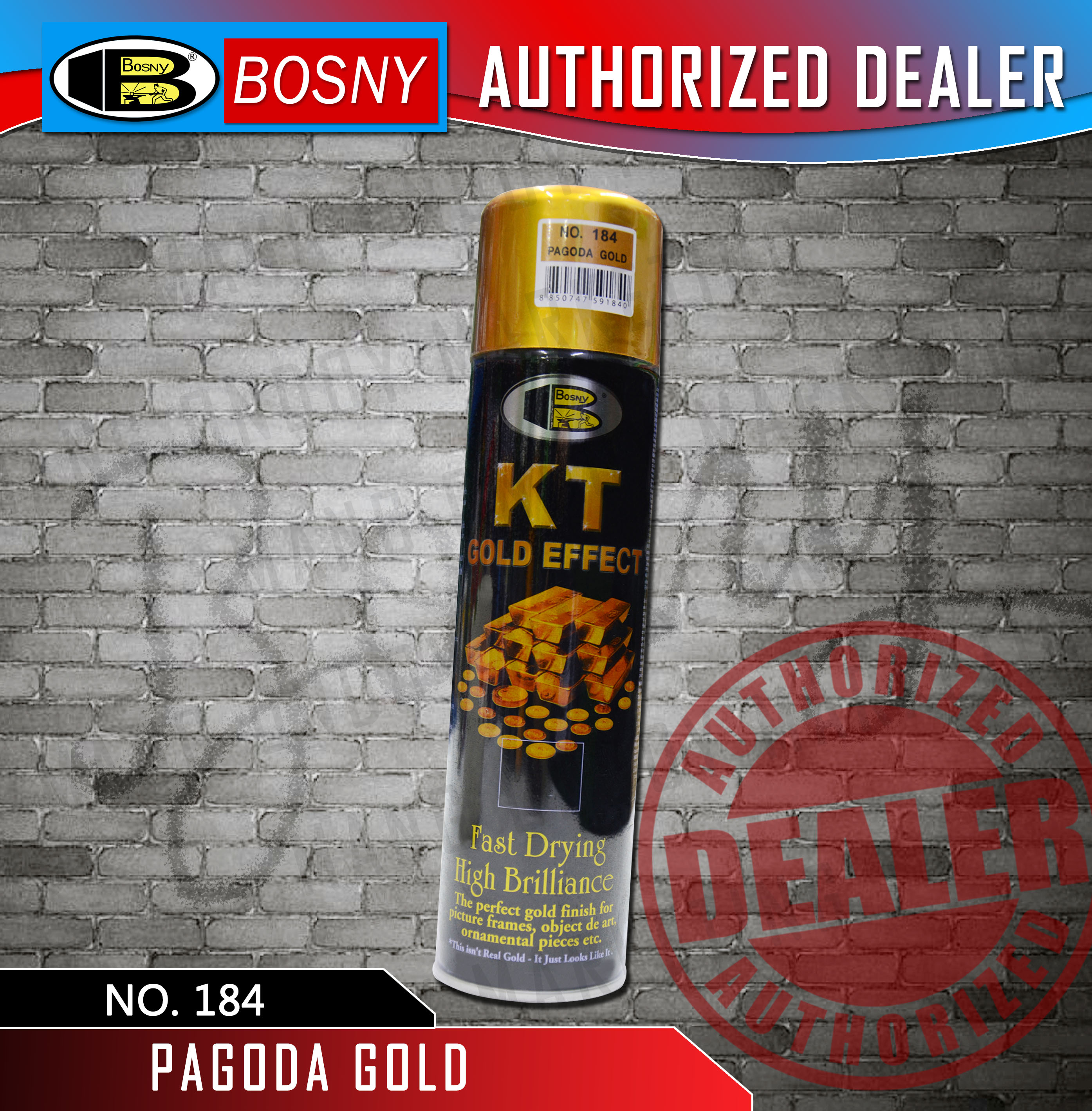 KT Gold Effect Spray Paint No. 184 Pagoda Gold | Lazada PH