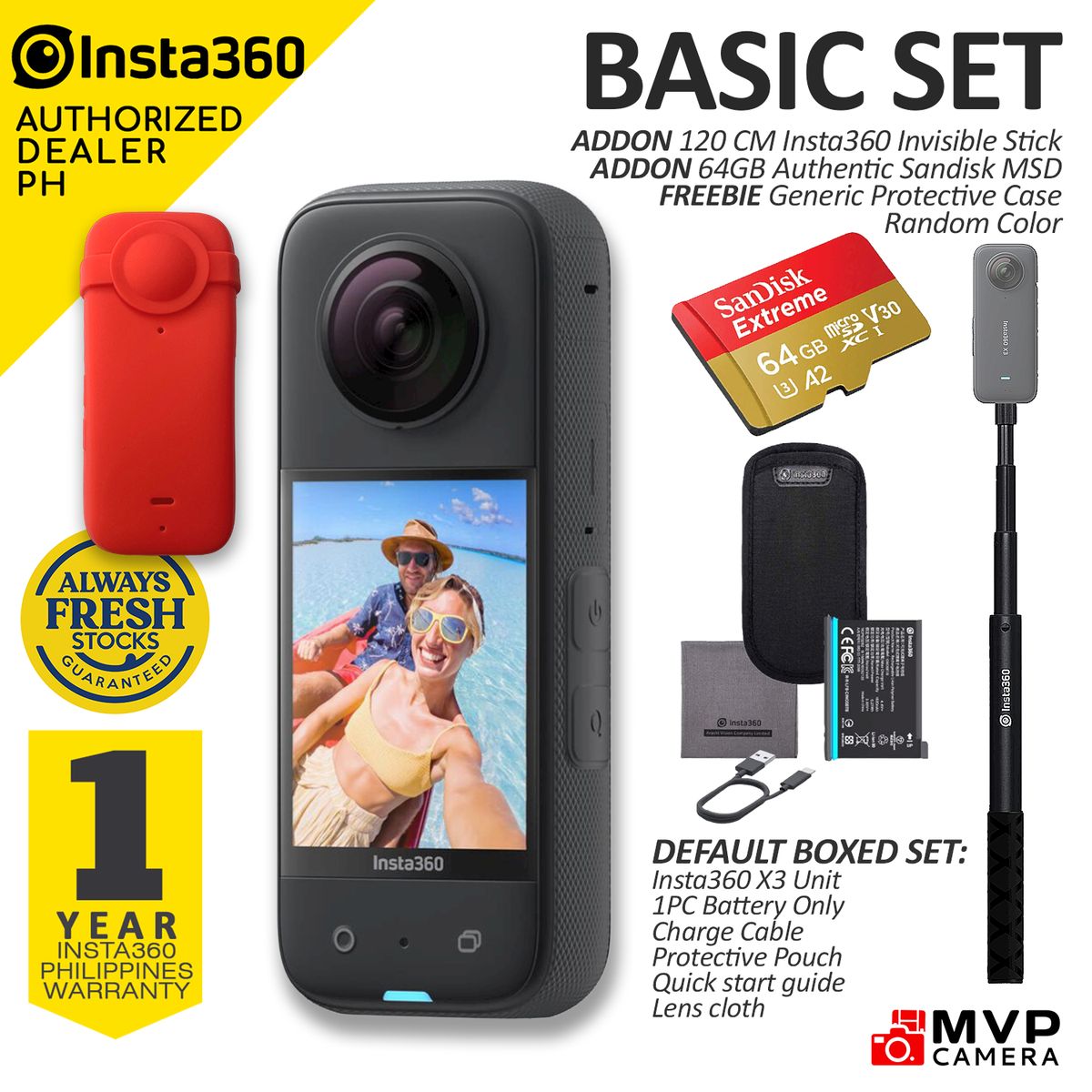 [ON HAND] NEW INSTA360 X3 Insta 360 360° Action Camera Bundles MVP ...