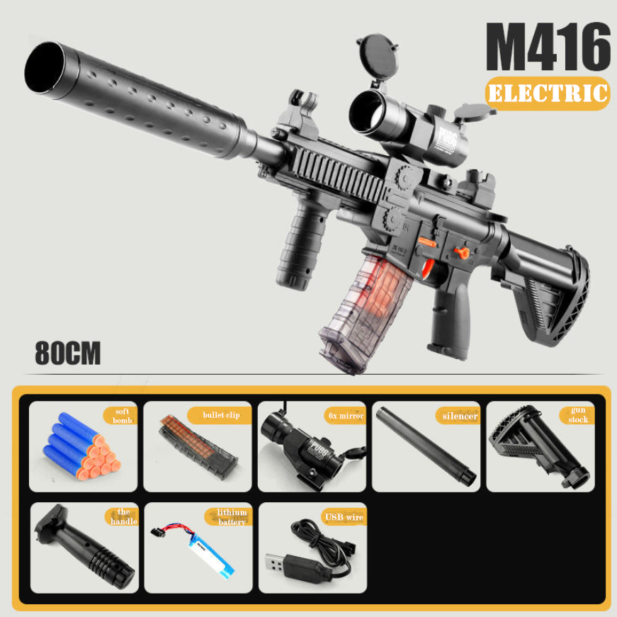 M416 electric toy gun children's toy g u n soft bullet launcher ...