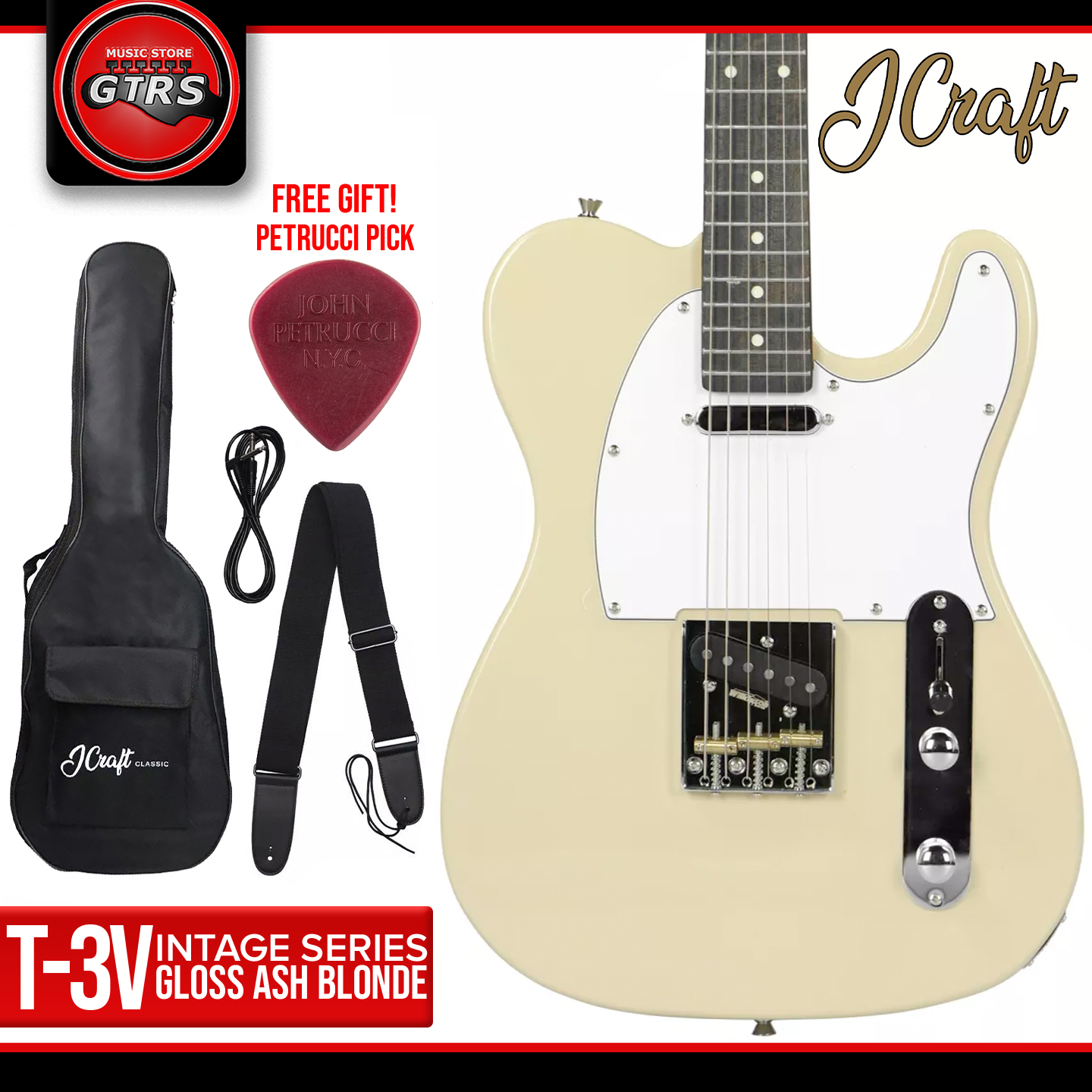 JCraft Vintage Series T-3V Telecaster Electric Guitar | Lazada PH