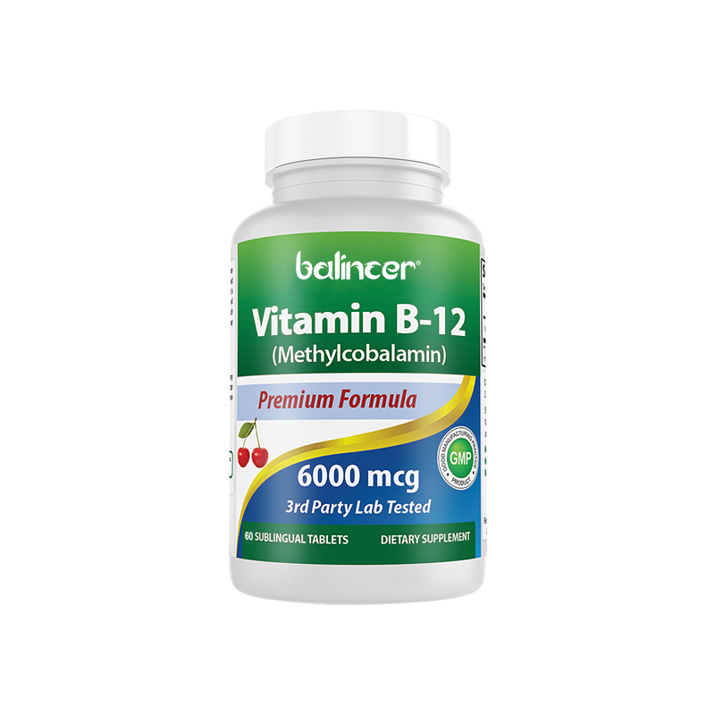 Vitamin B-12 Complex Supplement - 6000mcg - 120 Capsules - Improves ...