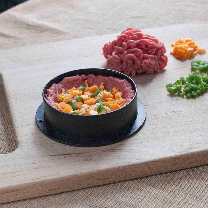 3 in 1 Stuffed Press Meat Patty Hamburger Maker Mold Sliders Non Stick ...