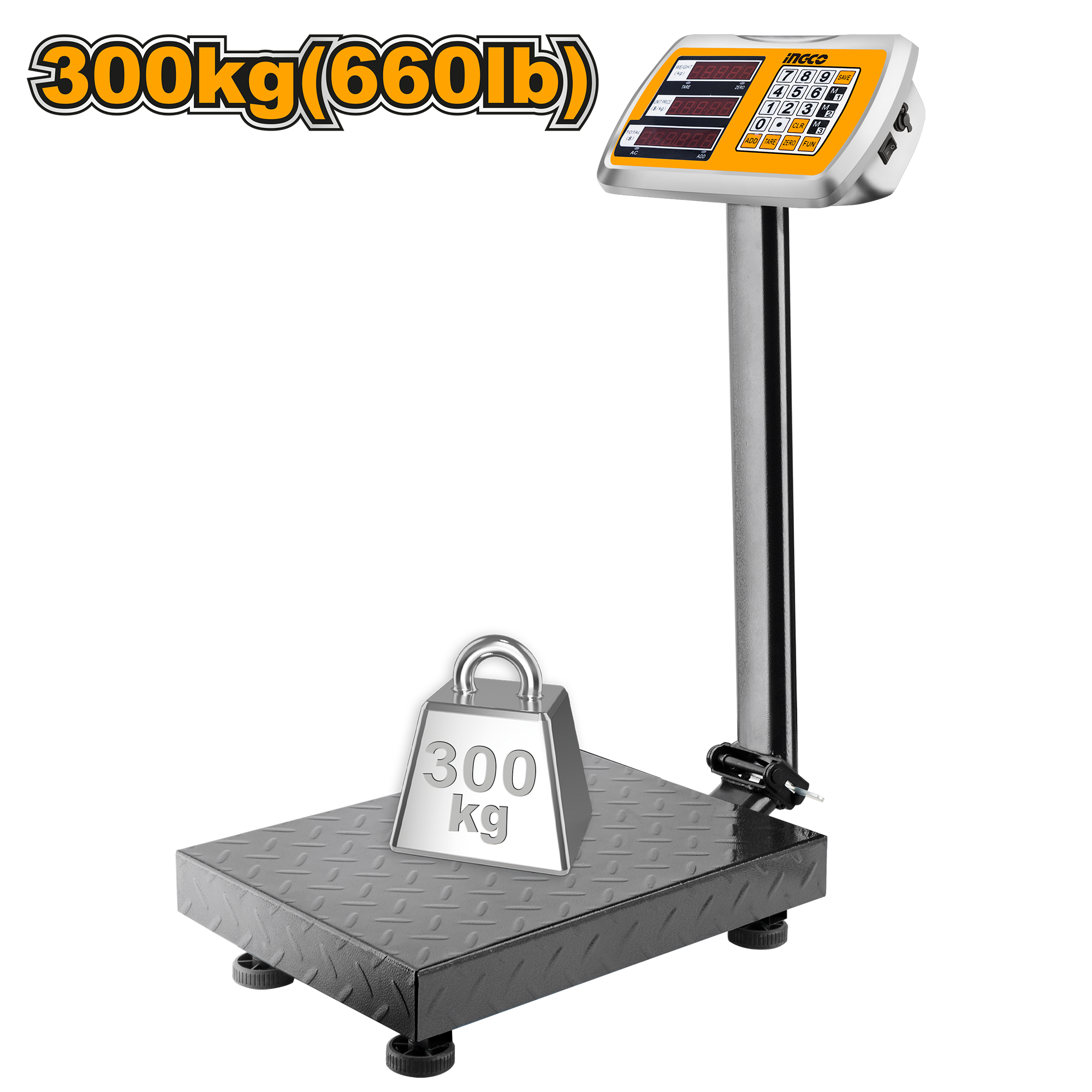 Ingco HESA33003 300kg Industrial Electronic Weighing Scale 400x500mm ...