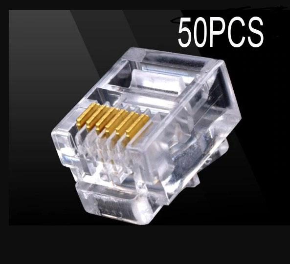 20/40/50PCS RJ45 CAT5 RJ-45 Modular Plug Internet Cable LAN Network ...
