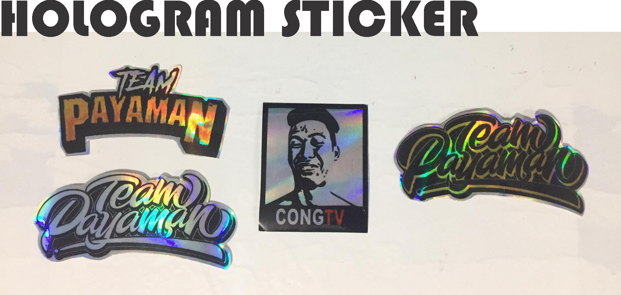 Cong TV Team Payaman Logo Sticker Hologram Laminated Waterproof | Lazada PH