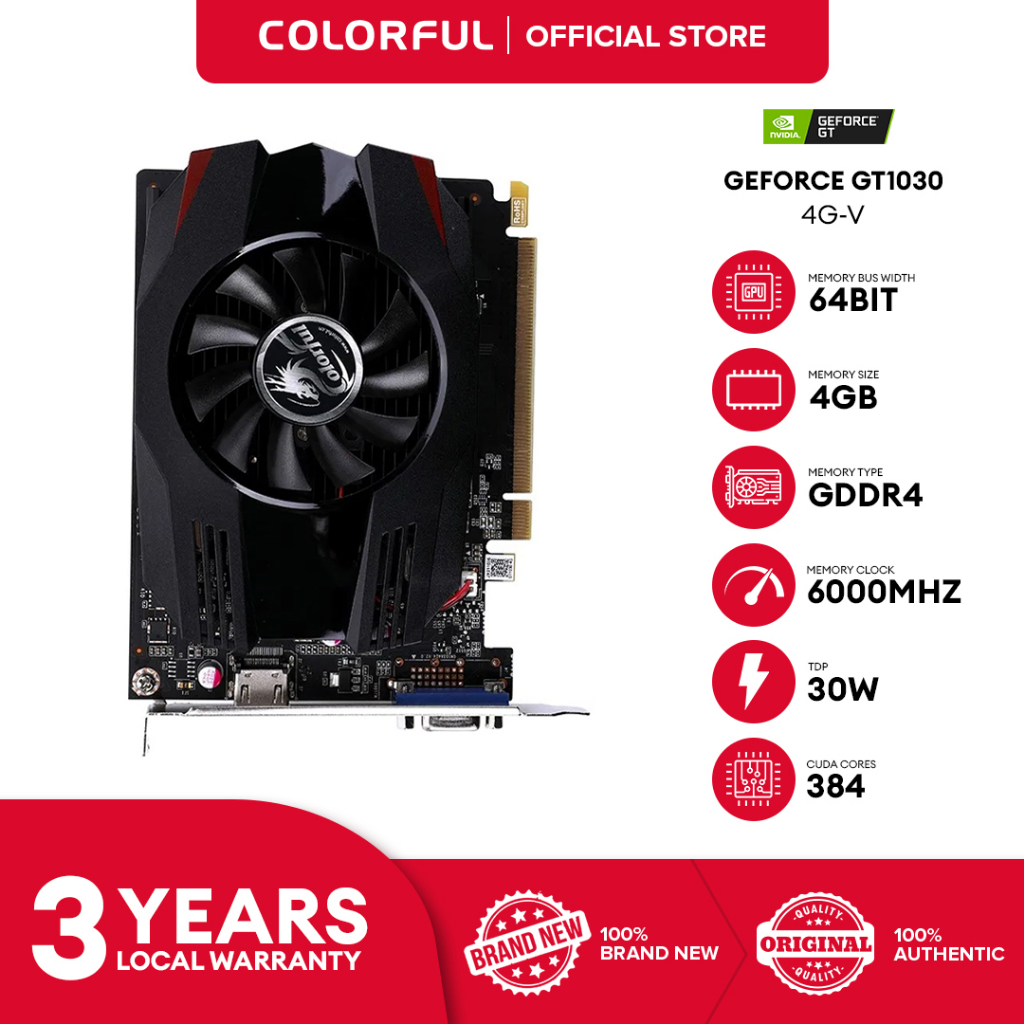 Colorful GeForce GT1030 4G-V DDR4 Graphics Card | Lazada PH