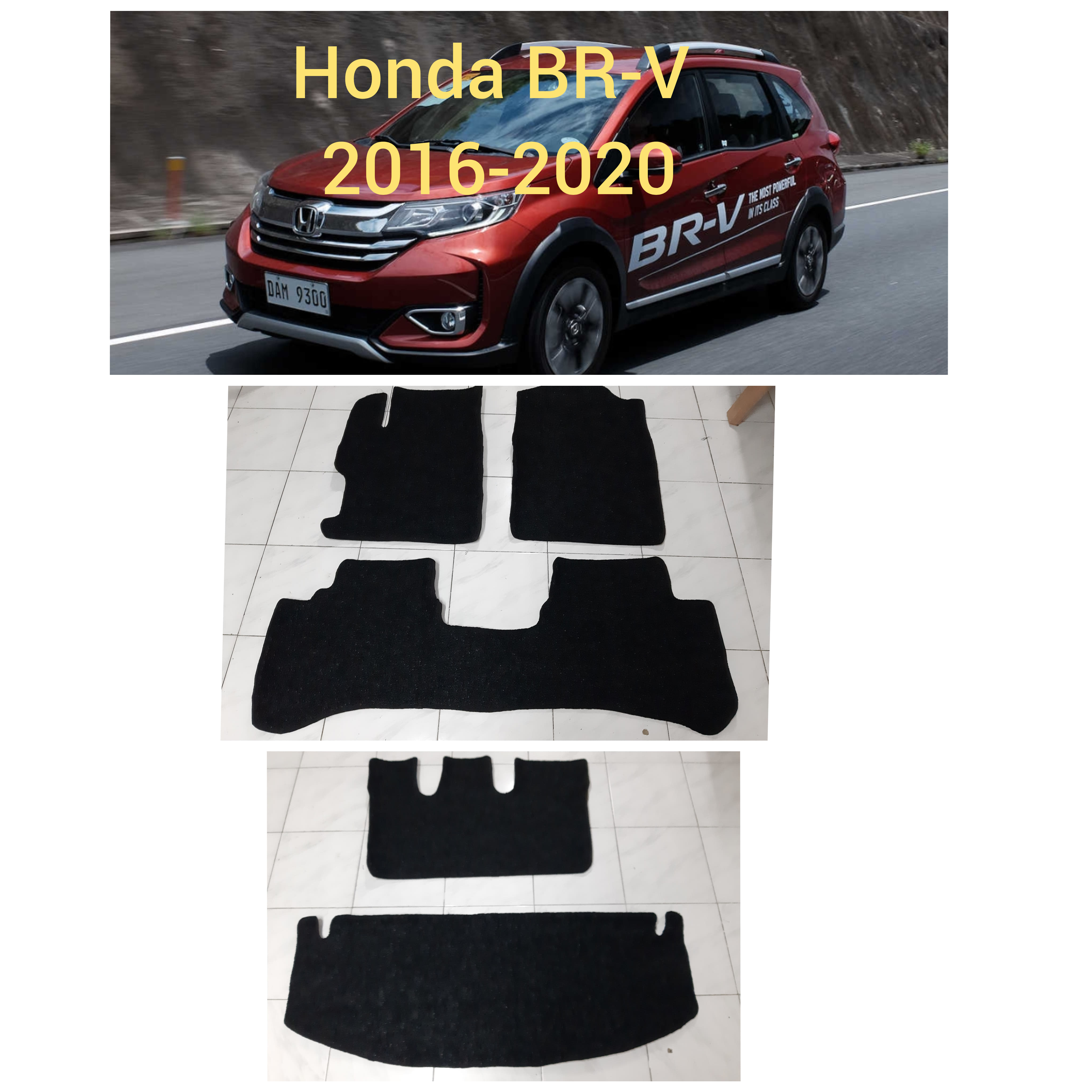 Honda Br V 2015 2022 Nomad Rubber Car Mat With Piping Honda Brv Custom