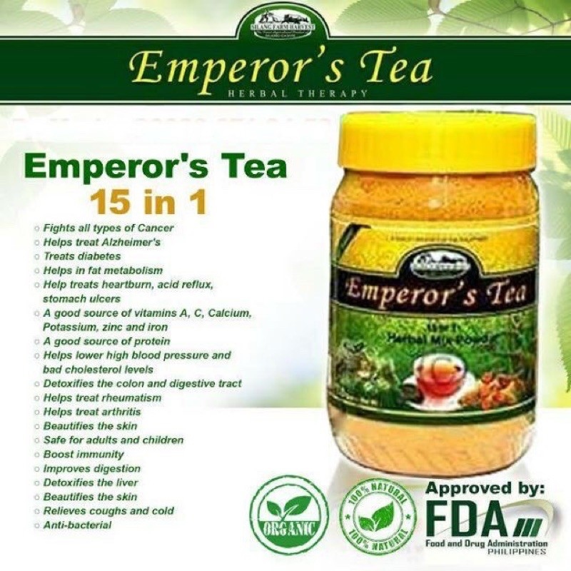 ON HAND!!!! 100 ORIGINAL EMPEROR'S TEA 15 in 1 TURMERIC PLUS HERBAL ...