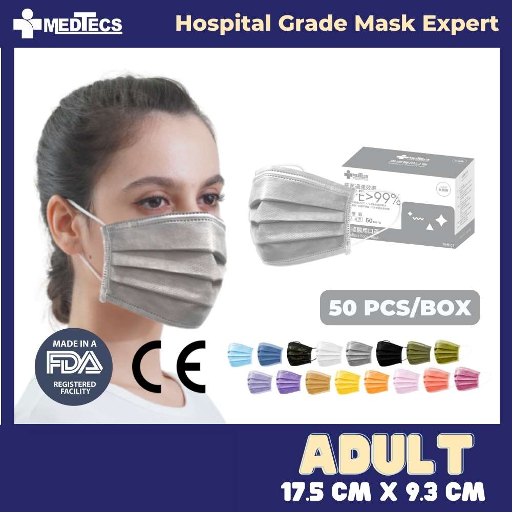 Iron Grey Color Medical Grade Facemask 50pcs Non-China Made in ...