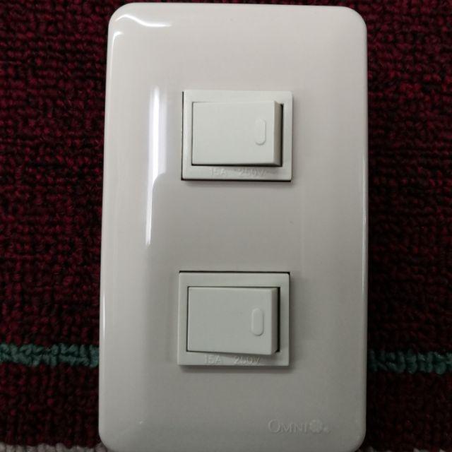 Omni Flush Type Switch w/ Plate 1 2 3 Gang Classic Series (1 Way Switch ...