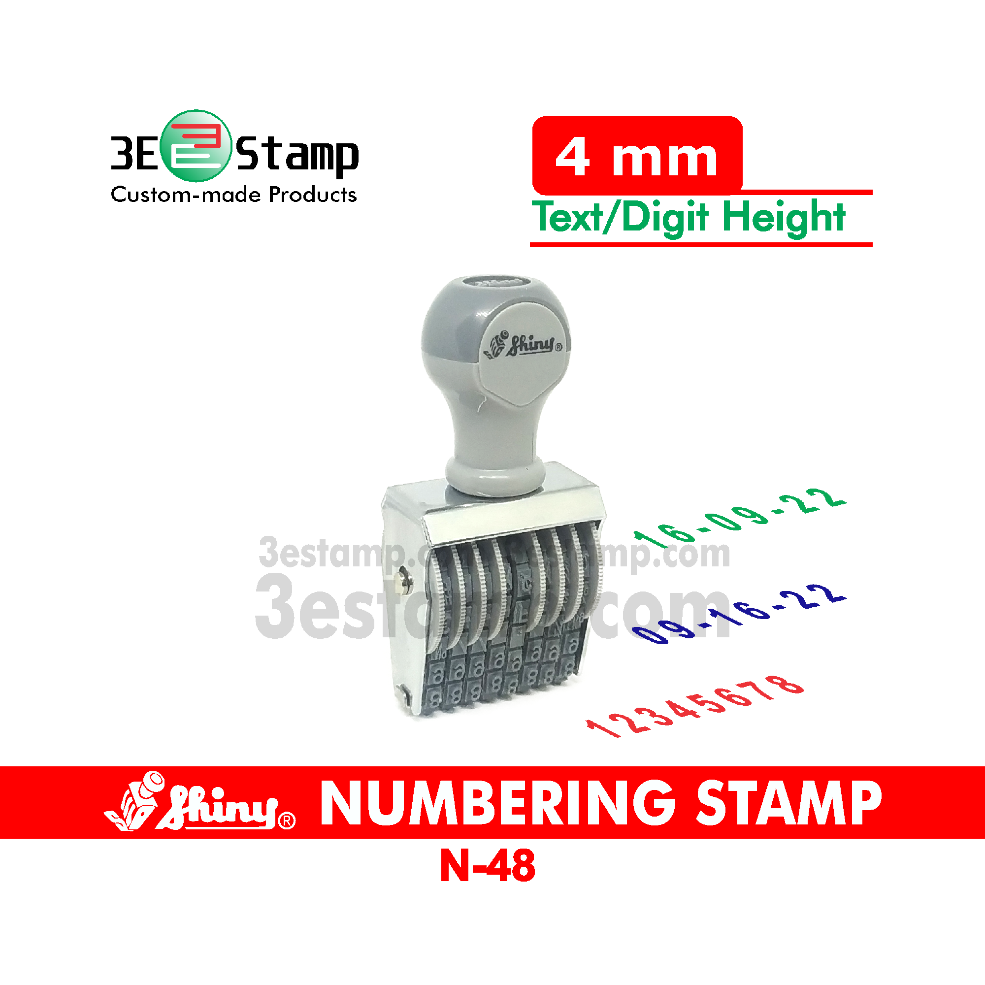 Shiny N48 / N-48 8 Band Numbering Stamp / 8 Digit Numberer | Lazada PH
