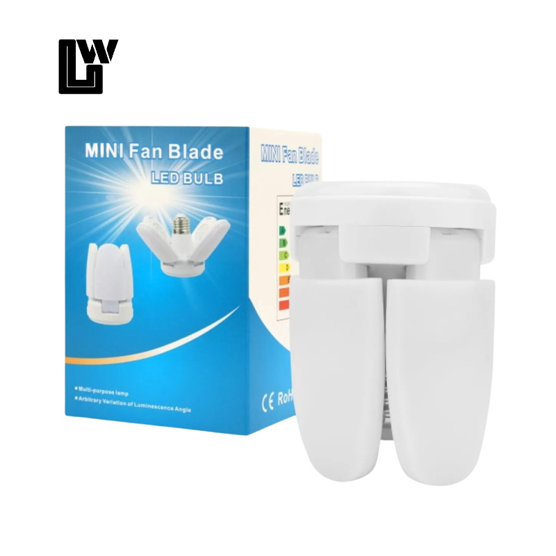 LWW Mini fan blade 28w mini foldable fan blade bulb led lights | Lazada PH