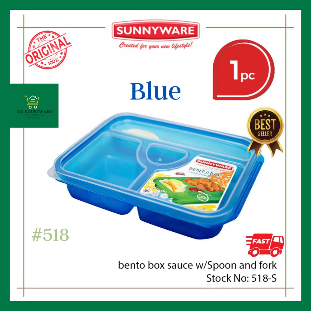 1pc Bento Box Sauce w/ Spoon and fork Small Big Lunch Box Baunan ng ...