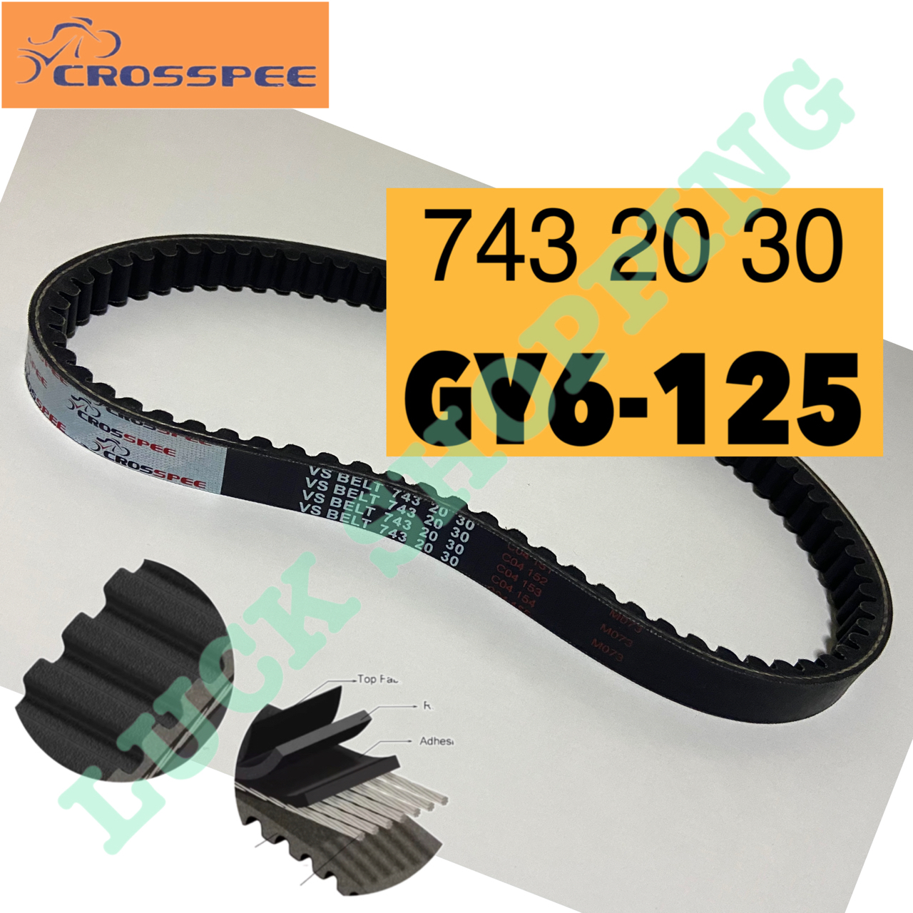 V-Belt Genuine Original Fan Belt 743 20 30 For GY6-125 | Lazada PH
