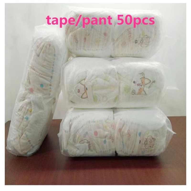 Ultra thin breathable tape diaper pants S/M/L/XL/XXL 50 PCS baby ...